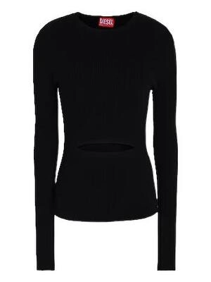 DIESEL® Slim-fit Ribbed Knit Sweater - Black