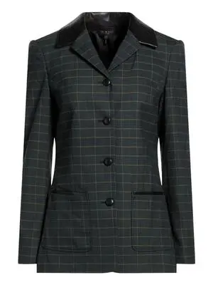 Rag & Bone Checked Single- Suit - Dark Cyan