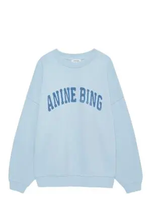 ANINE BING Miles Sweatshirt With Letter Print - Light Blue