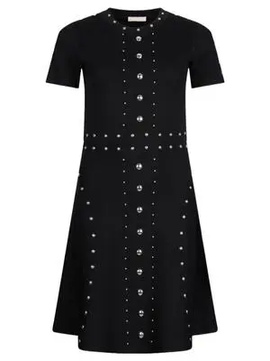 Liu Jo Studded Knit Mini Dress - Black