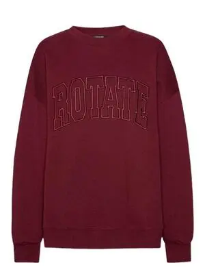 ROTATE BY BIRGER CHRISTENSEN ROTATE Crewneck Long Sleeve Letter Print Sweatshirt