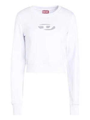 DIESEL® Cropped Crewneck Sweatshirt - White