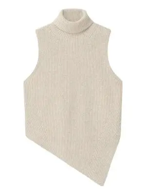 Nanushka Fennec Knitted Turtleneck Vest - Nude