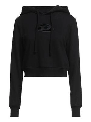 DIESEL® French Terry Hooded Track Jacket - Black