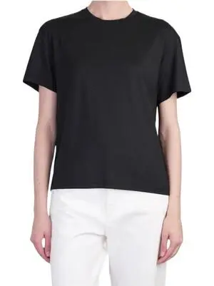 TOTEME Toteme Round Neck Short-Sleeved T-Shirt Black