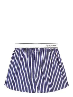 SPORTY  RICH Sporty & Rich Striped Boxer Shorts - Blue