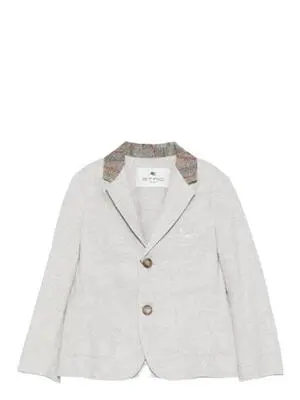 Etro Notched Lapel Blazer - White