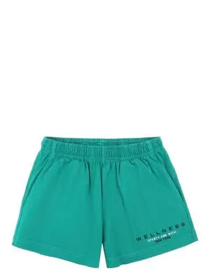 SPORTY  RICH Sporty & Rich Spellout Embroidered Shorts - Green