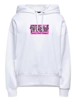 DIESEL® Embroidered Logo Hooded Track Jacket - White