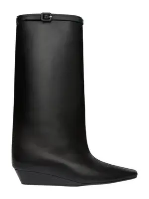 COURREGES Square-toe Wedge Boots - Black