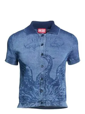 DIESEL® Printed Button-up Cardigan - Blue
