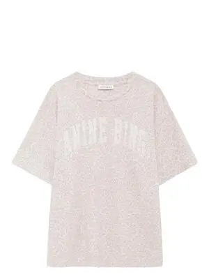 ANINE BING Cade Leopard Print T-shirt - White