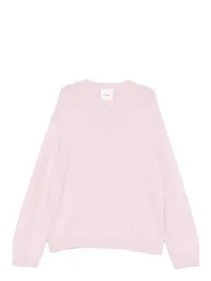 Nanushka Crew Neck Long Sleeve Knit Sweater - Pink
