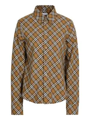 BURBERRY Burberry Printed Long-Sleeve Shirt With Embroidered Logo