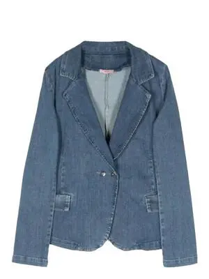Liu Jo Double-breasted Denim Blazer - Blue