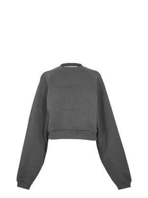 Fear Of God Cropped Logo Sweatshirt - Black
