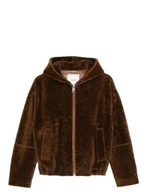 Nanushka Hooded Zip-up Jacket - Brown