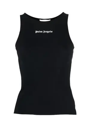 Palm Angels Logo Print Tank Top - Black