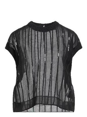 BRUNELLO CUCINELLI Brunello Cucinelli Short Sleeve Sequined Top