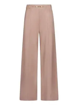 Liu Jo Chain Detail Wide-leg Trousers - Beige