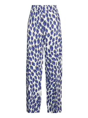 Burberry Printed Wide-leg Trousers - Blue