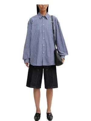 SPORTY  RICH Sporty & Rich Striped Chest Pocket Shirt - Multicolor