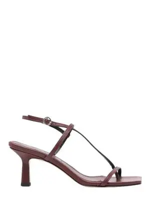 AeydĒ Strappy Square Toe Sandals - Red