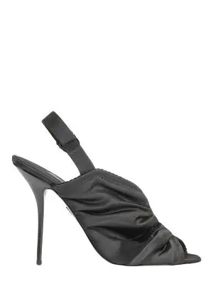 Dolce & Gabbana Dolce & Gabbana Gathered Slingback Sandals Black