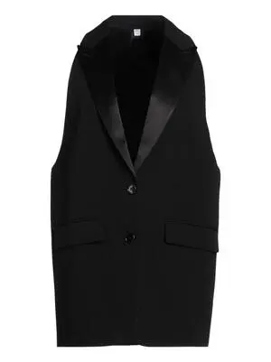 Burberry Sleeveless Tailored Vest With Notch Lapel - Black