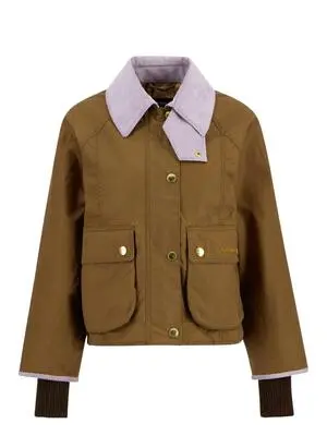 Barbour Barbour Cropped Casual Jacket With Classic Collar Brown