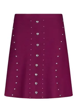 Liu Jo Studded Knit Mini Skirt - Purple