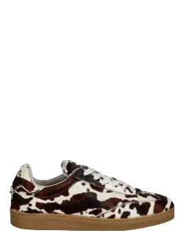 ALLSAINTS ALLSAINTS Thelma Cow Print Lace-Up Sneakers Brown