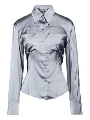 Jacquemus Jacquemus Satin Shirt With Button Details Grey