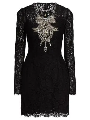 DOLCE & GABBANA Dolce & Gabbana Lace Embellished Mini Dress