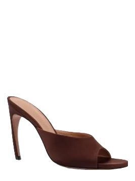 Attico Betta Covered Heeled Sandals - Brown
