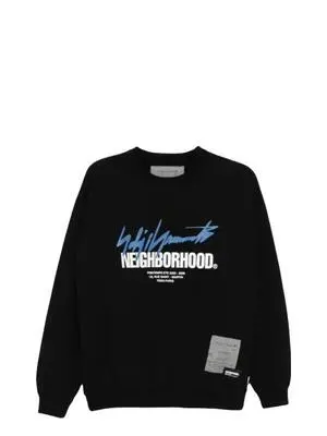Yohji Yamamoto X Neighborhood Printed Logo Sweatshirt - Black