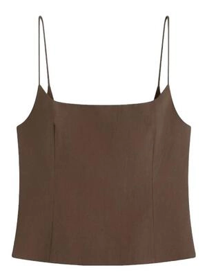 ST. AGNI ST. AGNI Silk Cami Top Mud Color
