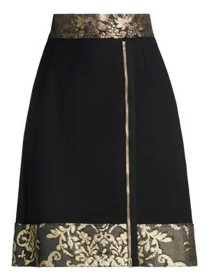 Dolce & Gabbana Two-tone Metallic Mini Skirt - Black