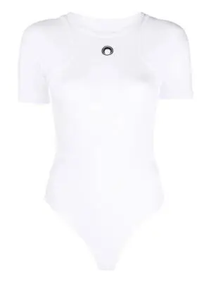 MARINE SERRE Marine Serre Logo Print Bodysuit