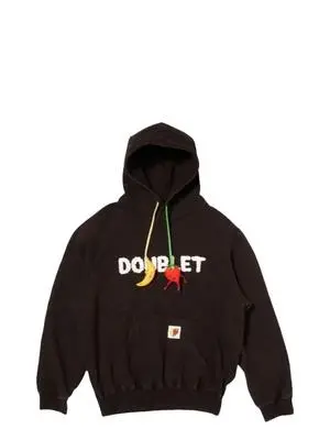 DOUBLET Appliqué Cotton Hoodie - Black