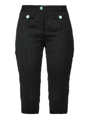 Dolce & Gabbana Pinstriped Lace Trousers - Black