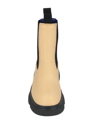 Burberry Chelsea Boots With Thick Sole - Sand-colored