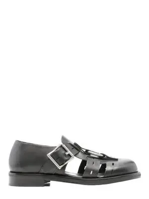 Martine Rose Flat Sandals With Side Buckle - Black