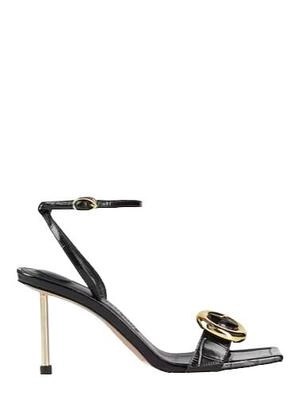 JACQUEMUS Jacquemus Crocodile Print Slingback Sandals
