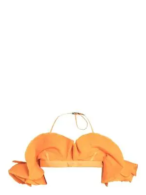 JACQUEMUS Jacquemus Cropped Top With Square Neck And Tie Detail