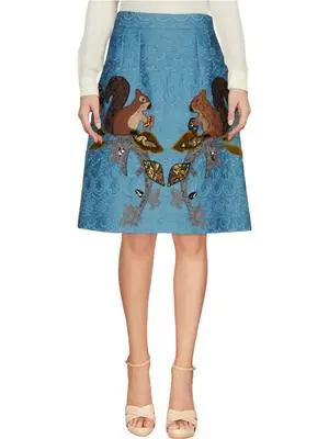 Dolce & Gabbana Minimalist Midi Skirt - Blue