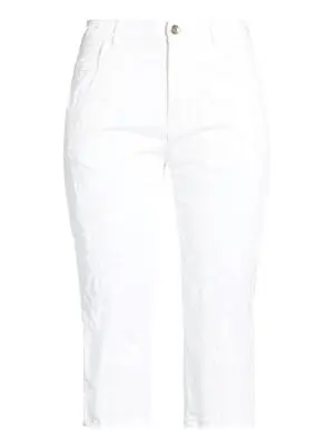 Dolce & Gabbana Cropped Tapered Denim Trousers - White