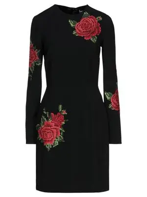 DOLCE & GABBANA Dolce & Gabbana Floral Embroidered Long Sleeve Dress
