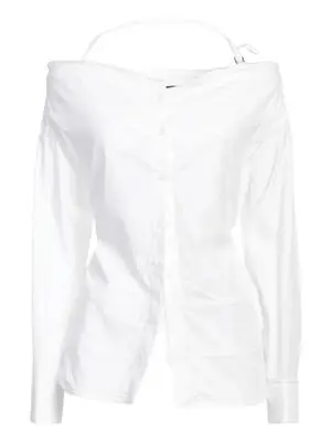 Jacquemus Long Sleeve Boat Neck Shirt - White
