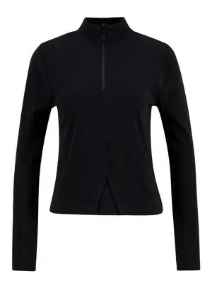 BARBOUR Barbour Dallas Half Zip Top With Long Sleeves And Front Slit